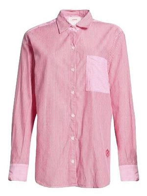 Xirena Lea Meylan Striped Cotton Shirt - Red
