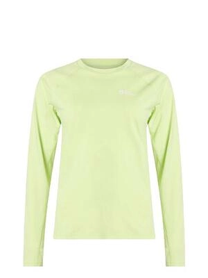 JACK WOLFSKIN Polyester Athletic Long Sleeve T-shirt - Lime Green