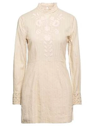 Antik Batik Long Sleeve Mini Dress - Beige