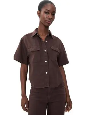 Madewell Airy Denim Utility-pocket Shirt - Cocoa