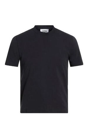 Alpha Studio Man T-shirt Navy Size 36 Cotton, Elastane Navy
