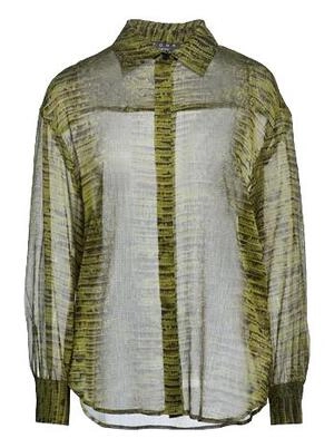 KAOS Georgette Printed Long Sleeve Shirt - Green