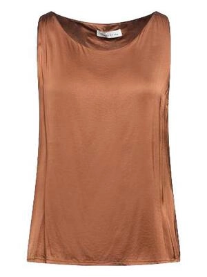 MANILA GRACE Sleeveless Crewneck Top In Viscose And Elastane - Red