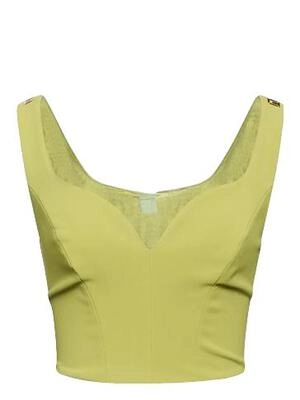 Elisabetta Franchi Lime Polyester Elastane Corset Top - Green