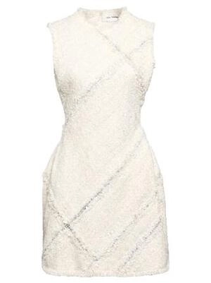 DES_PHEMMES Mini Dress Viscose, Cotton Blend - White