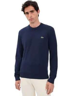Lacoste Lacoste Cotton Crew Neck Sweater Navy