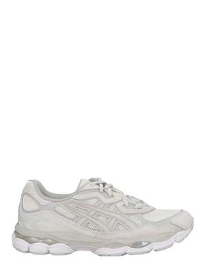 Asics Low-top Sneakers In Leather And Textile Fibers - Light Grey