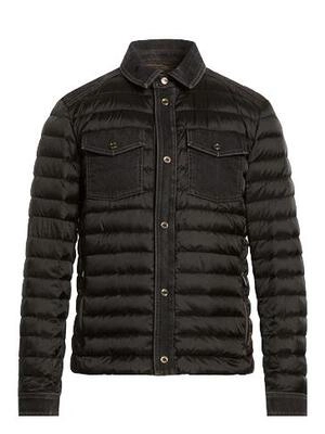 MOORER Quilted Down Jacket With Classic Collar - Black