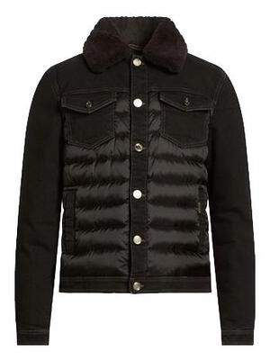 MOORER Down Jacket With Shearling Trim - Black