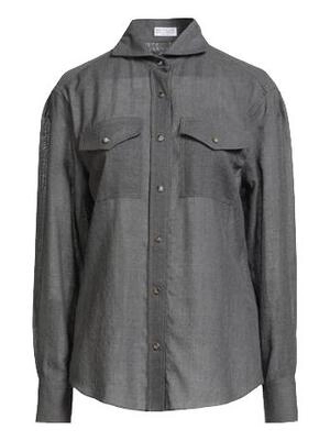 Brunello Cucinelli Virgin Wool Shirt - Grey