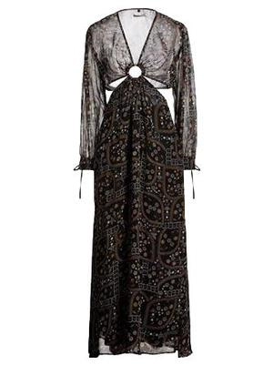 Antik Batik Viscose Maxi Dress - Black