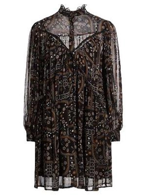 Antik Batik Bohemian Chic" Printed Viscose Mini Dress - Black