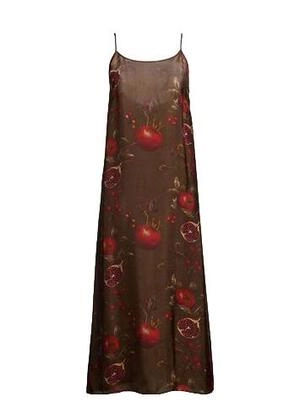UMA WANG Midi Dress In Viscose And Cupro - Brown