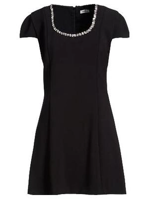 Sandro Mini Dress With Crystal Embellishments - Black