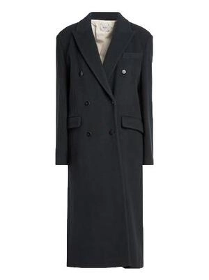 ALYSI Virgin Wool Double-breasted Coat - Grey