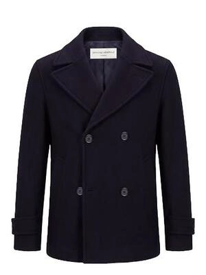 Officine Générale Coat Size Virgin Wool, Polyamide - Midnight Blue