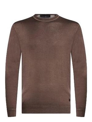 LIU •JO MAN Merino Wool Crewneck Sweater - Grey