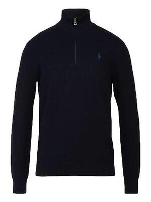 Polo Ralph Lauren Cotton Half-zip Sweater - Navy