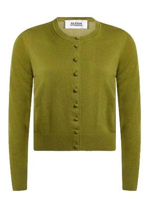 Alpha Studio ALPHA STUDIO Azure Wool Cardigan Green
