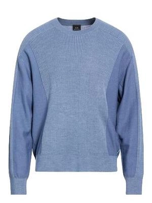 Armani Exchange Sweater Slate Acrylic, Cotton, Virgin Wool - Blue