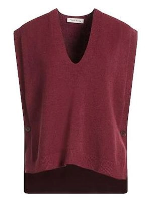 MANILA GRACE Sleeveless V-neck Knit Vest - Red