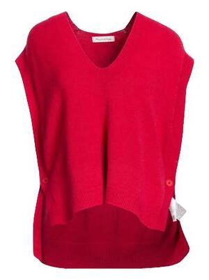 MANILA GRACE Sleeveless V-neck Sweater - Red