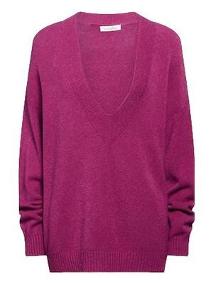 MANILA GRACE V-neck Long Sleeve Sweater - Mauve
