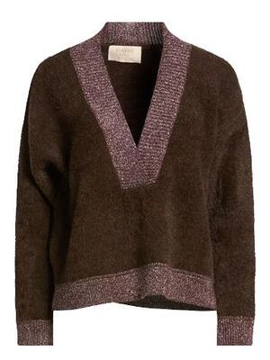 KAOS Dark Polyamide, Viscose, Polyester Sweater - Dark Brown