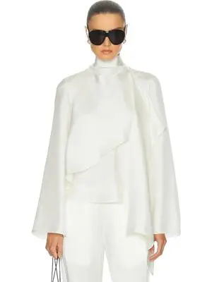 RÓHE 100% Silk Foulard Top - Cream