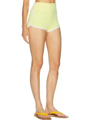 Year Of Ours Sporty Short Short In Yellow - Popcorn