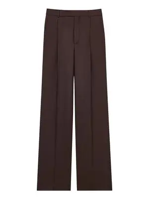 SAINT LAURENT Fluid Pants In Brushed Wool Flannel