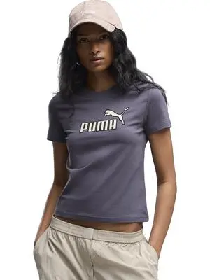 PUMA Elevated Essentials Slim T-shirt - Gray