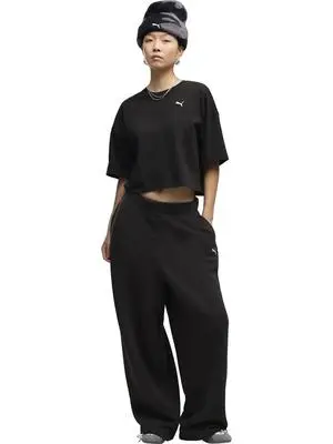 PUMA Essentials Slouchy Pintuck Pants - Black
