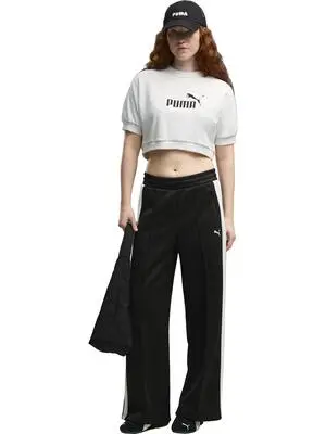PUMA T7 Wide Leg Track Pants - Black