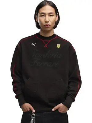 PUMA Scuderia Ferrari T7 Premium Crew Sweatshirt - Black