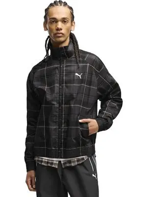 PUMA T7 Relaxed Tartan Track Jacket - Black
