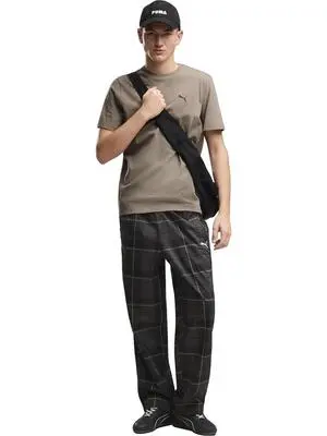 PUMA T7 Relaxed Tartan T7 Track Pants - Black