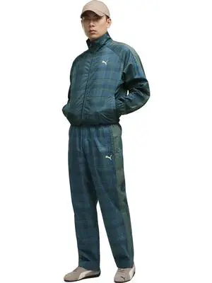 PUMA T7 Relaxed Tartan T7 Track Pants - Blue