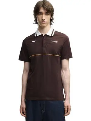 PUMA Mclaren Racing Jacquard Polo Shirt - Brown