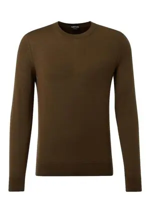 TOM FORD Crew Neck Wool Pullover - Brown