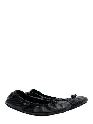 Bottega Veneta Fantasmina Leather Ballet Flats - Black
