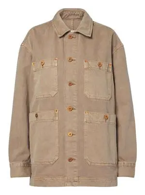 SLVRLAKE Worker Denim Jacket In Driftwood - Brown