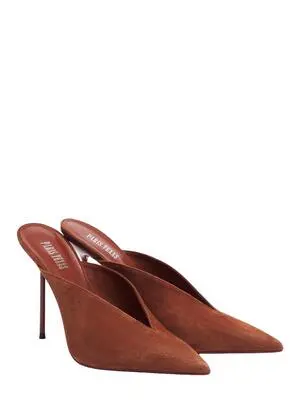 Paris Texas Paris Texas Lidia Suede Mules Brown