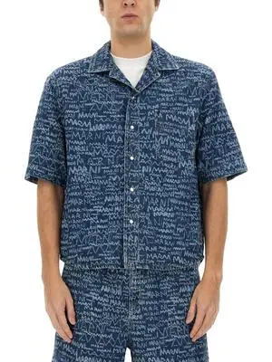 Marni Denim Bowling Shirt - Blue