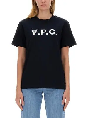 A.p.c. A.P.C. Logo T-Shirt Blue