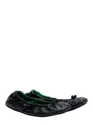 Bottega Veneta Fantasmina Knot Leather Ballet Flats - Black