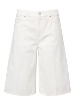 TOTEME Denim Bermuda Shorts - White