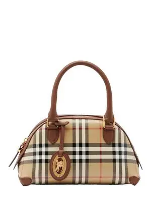 Burberry Burberry Primrose Check Mini Top-Handle Bag Brown