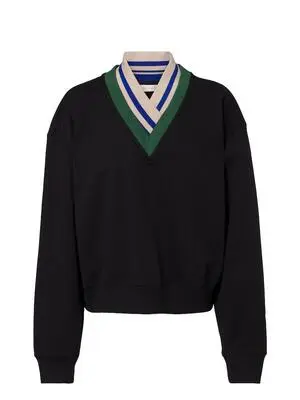 Dries Van Noten Cotton Jersey Sweatshirt - Black