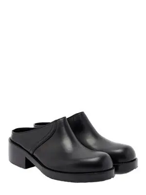Dries Van Noten Leather Mules - Black
